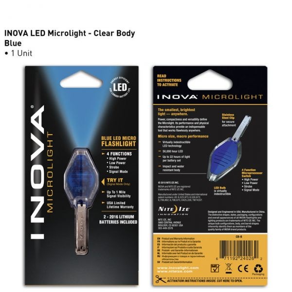 Ліхтар INOVA Microlight Clear/Blue – ціна, купити в Україні